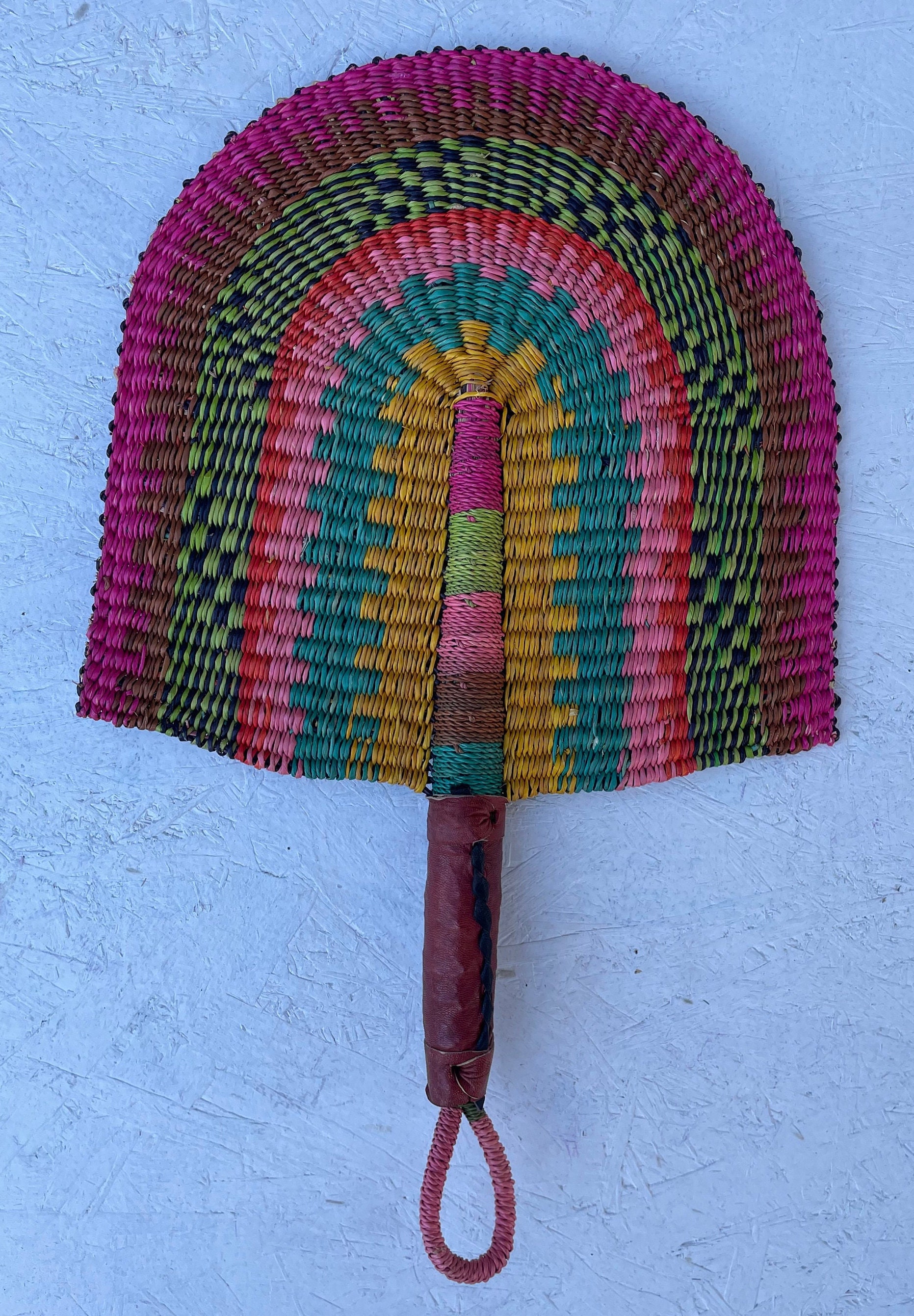 Handwoven Bolga Fan, African Fan, African Wall Decor, Decorative Fan ...