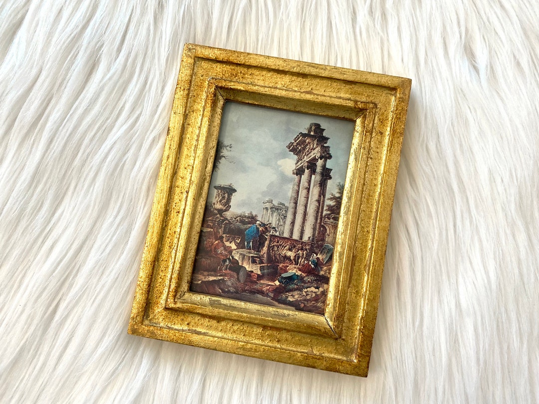Vintage Gold Framed Italian Renaissance Painting Wooden Wall - Etsy