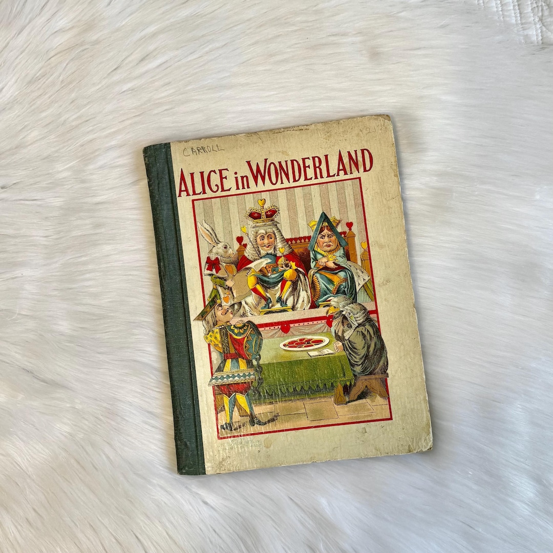 Antique 1900s 'alice in Wonderland' by Lewis Carroll Hardcover Book ...