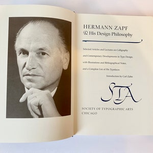 Vintage 1987 'hermann Zapf and His Design Philosophy' Hardcover Book ...