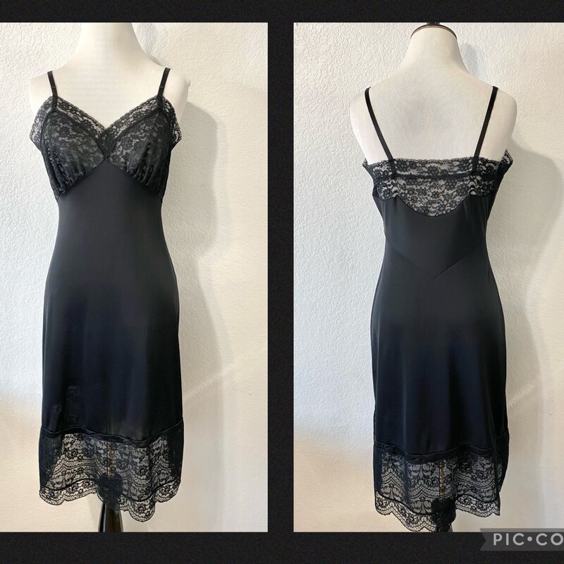 Black Lace Slip - Etsy