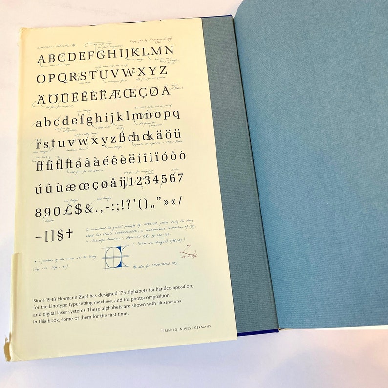 Vintage 1987 'hermann Zapf and His Design Philosophy' Hardcover Book ...