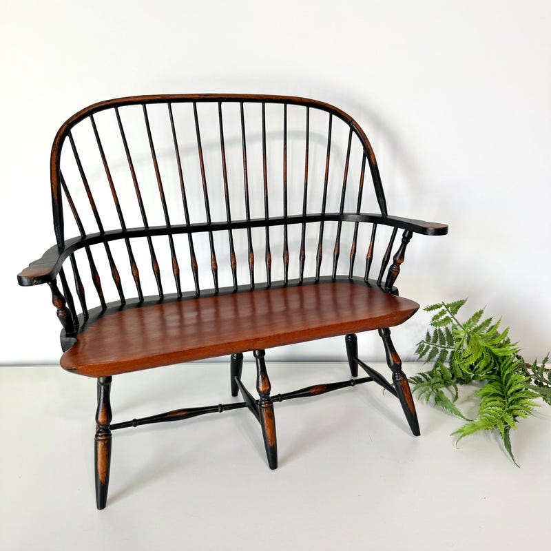 Wood Spindle Back Benches - Etsy