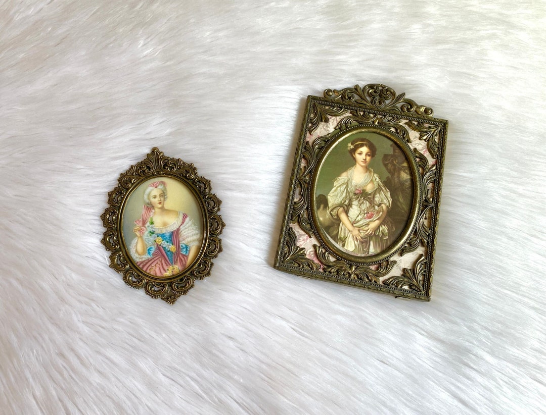 Vintage Victorian Ornate Small Picture Frames Pair of Small - Etsy