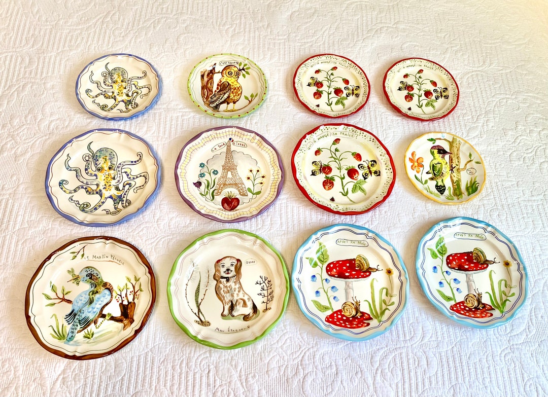 Nathalie Léte Kiln 4 Dinner & Dessert Plates, Anthropologie Plates ...