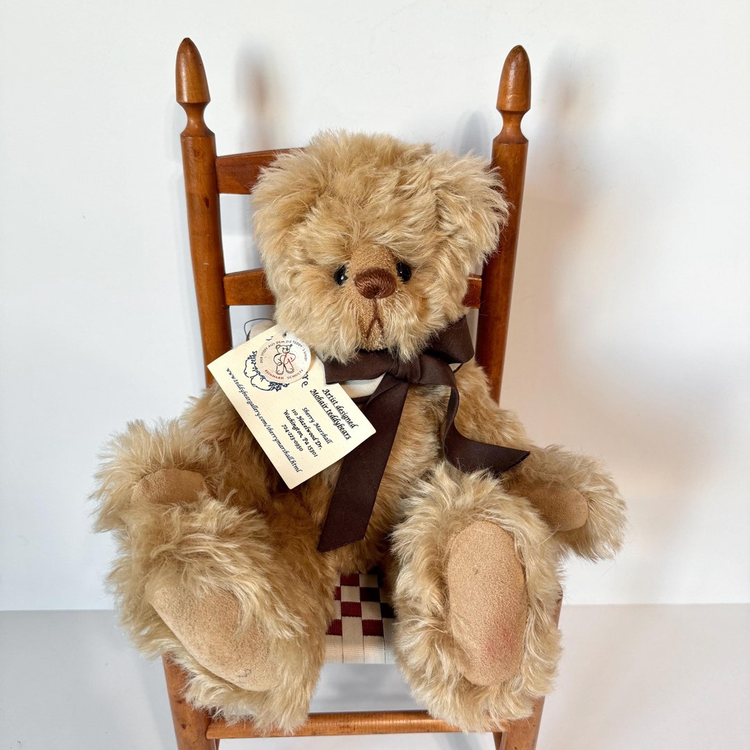 Vintage 90s Handmade Mohair Teddy Bear, Sherry Marshall Signed Bear ...