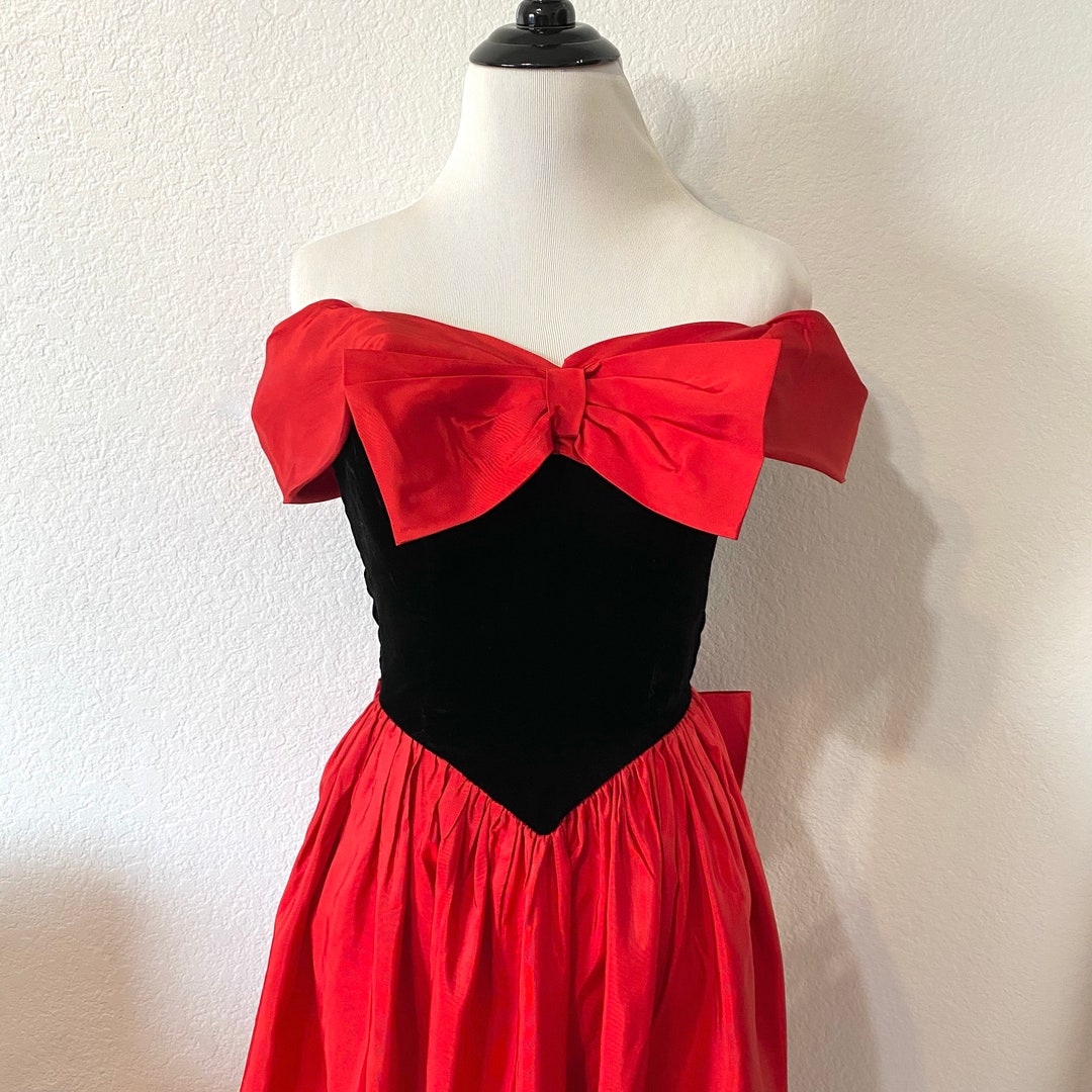 Vintage 1980s Red and Black Princess Costume Dress, Fairytale Storybook ...