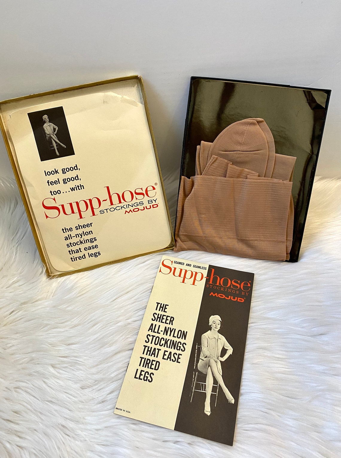 Vintage 1960s Supp-hose Stockings by Mojud Sheer Nylon | Etsy