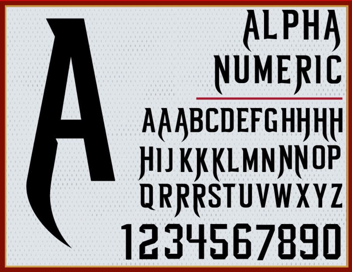 FEAR THE FANG Display Typeface Font Bundle Alphabet Numbers | Etsy