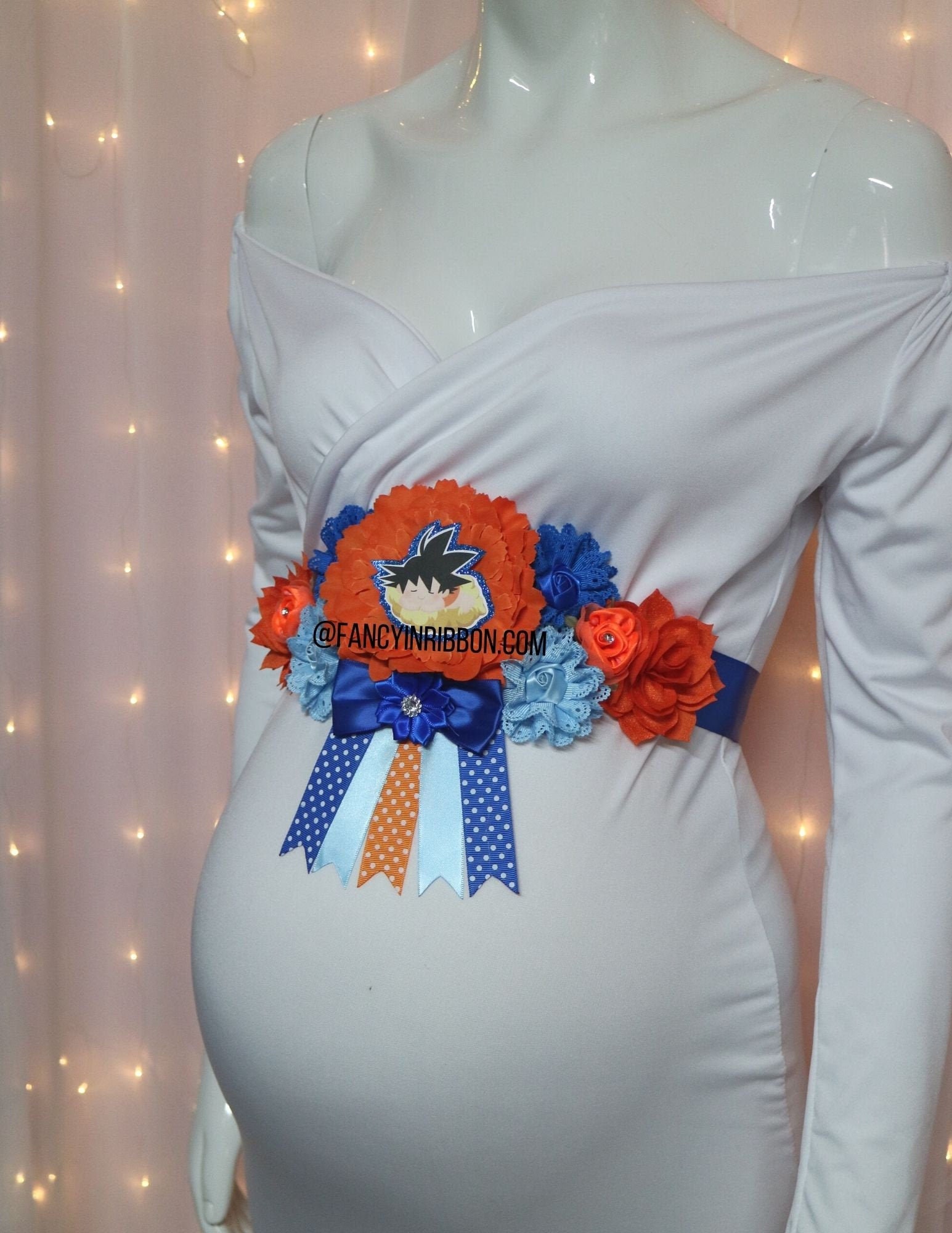 Baby Shower Mommy to be Floral Sash - hero dragon