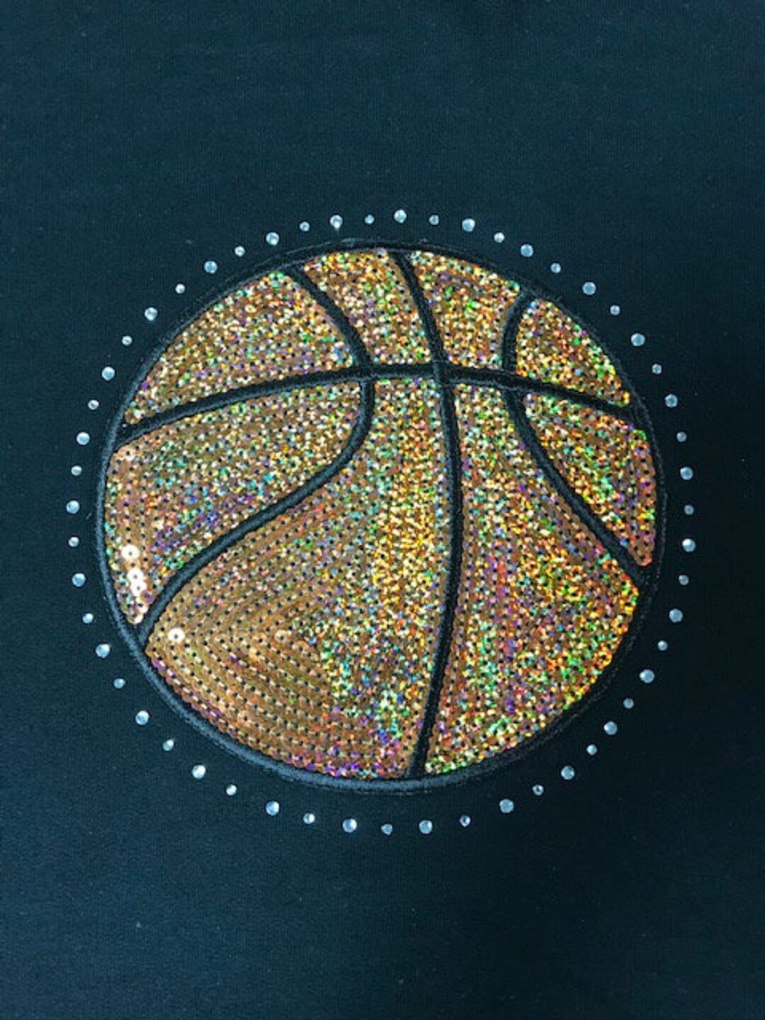 Basketball Sequin & Rhinestone Hoodie - Etsy