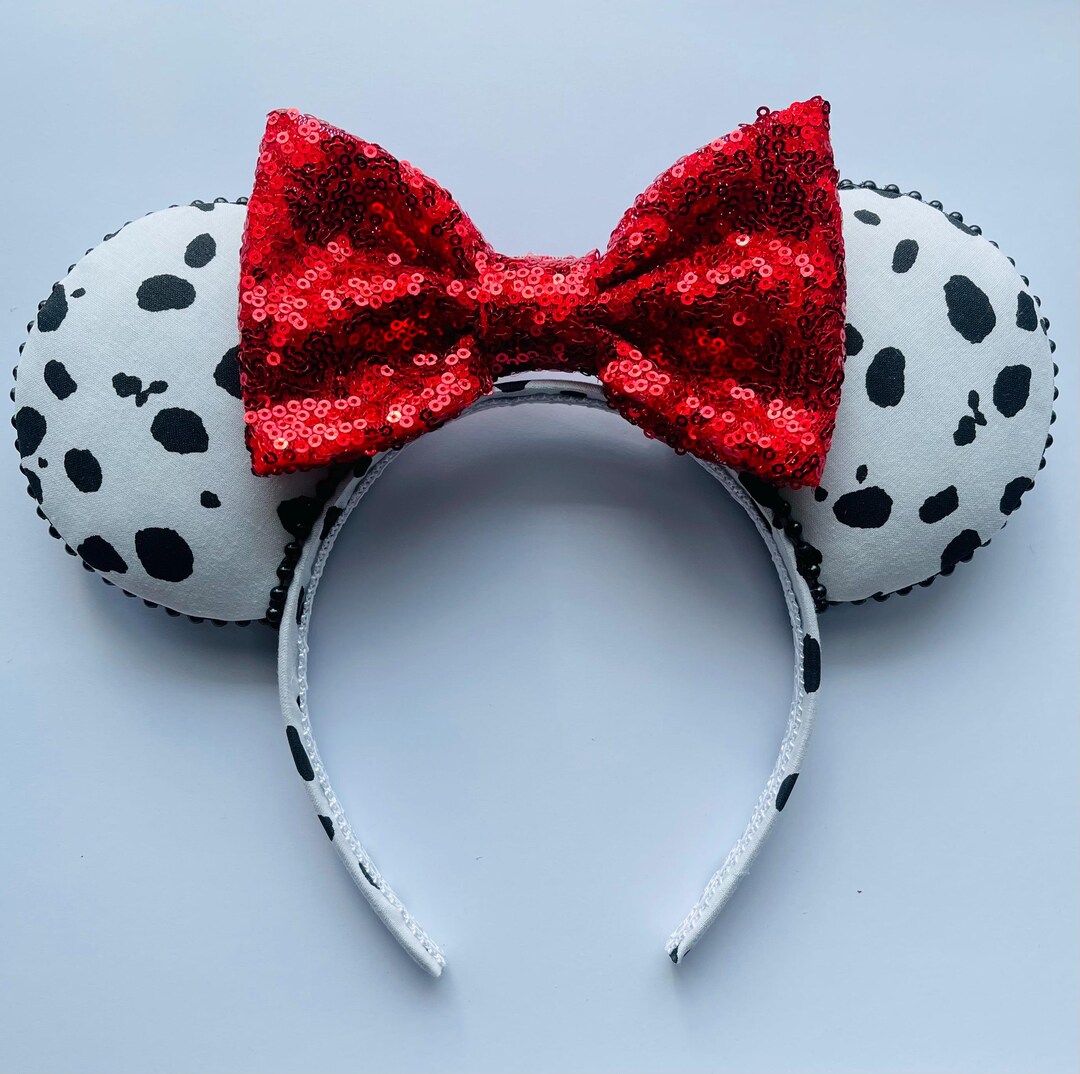 101 Dalmatians Inspired Mouse Ears With Bow - Etsy