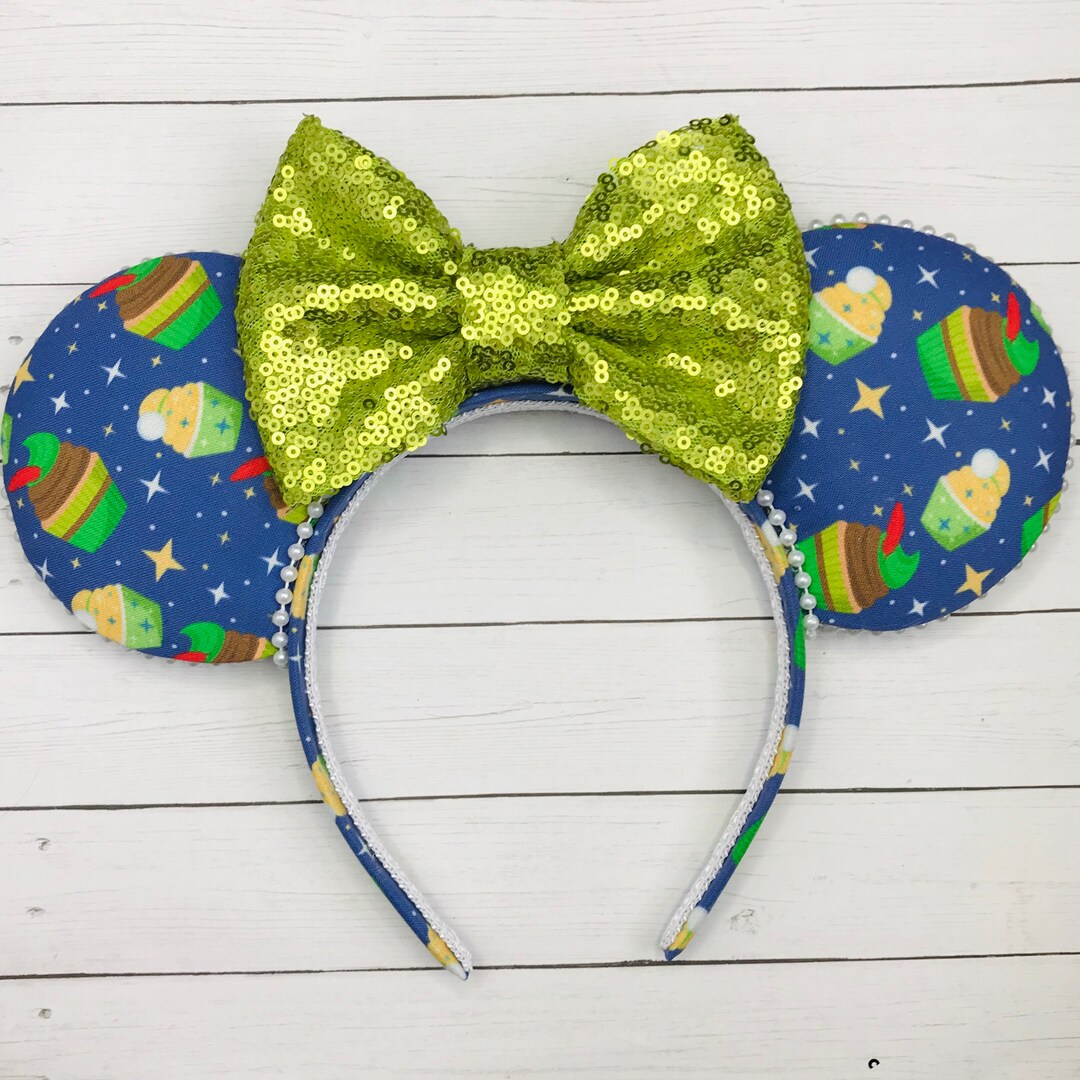 Peter Pan Cupcake Mouse Ears With Sequin Bow, Neverland Adventure ...