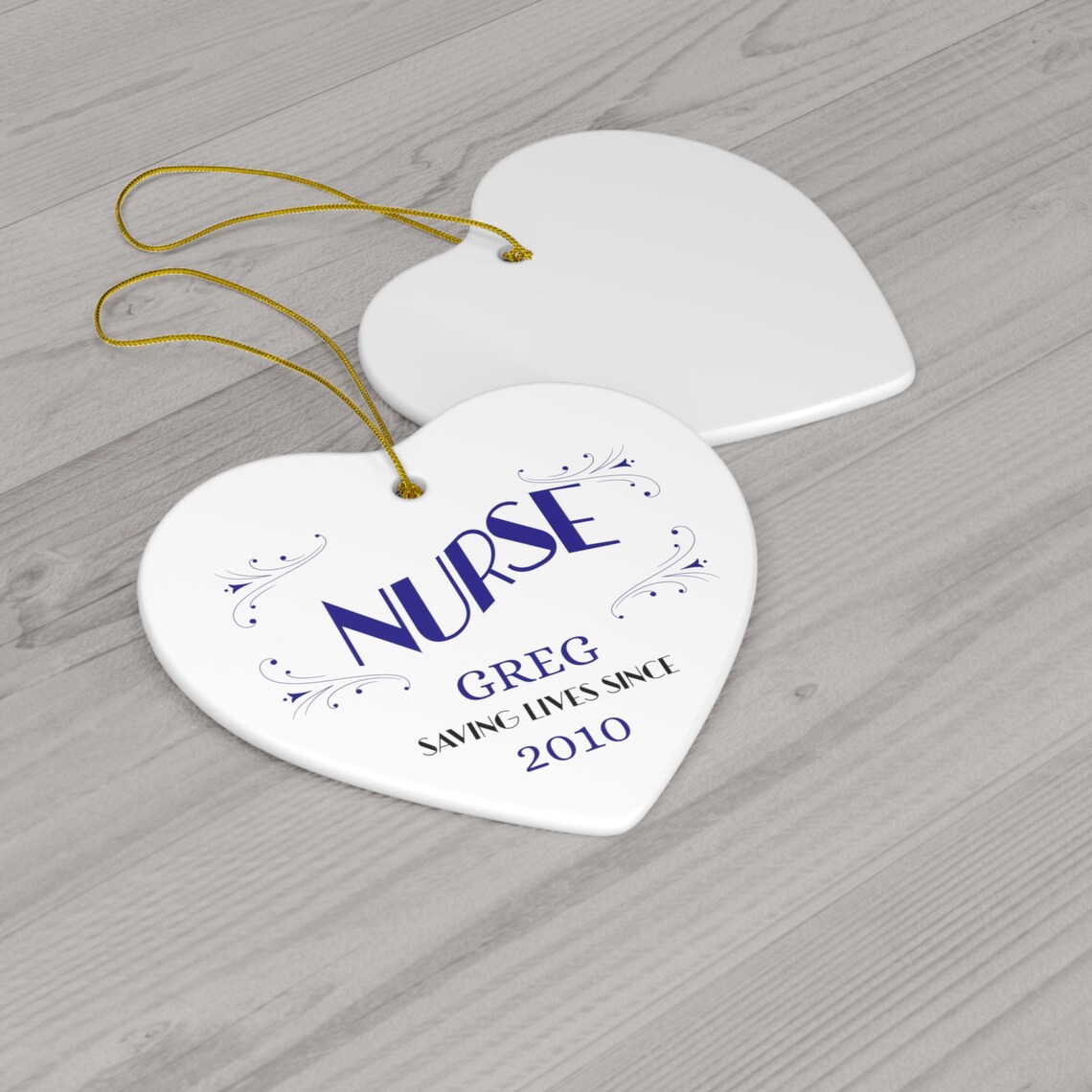 Personalized Nurse Ornament: Custom Ceramic Christmas Keepsake - Etsy