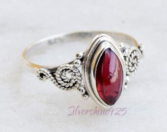 Garnet ring | Etsy