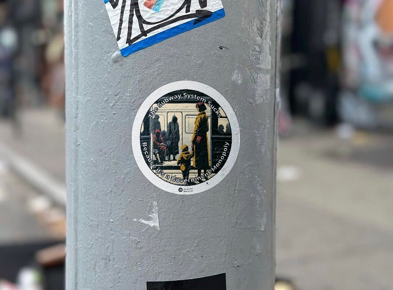Subway is a Government Monopoly - Sticker - Etsy