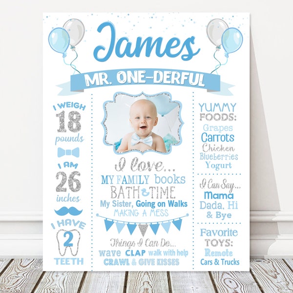Mr Onederful Printable Sign - Etsy