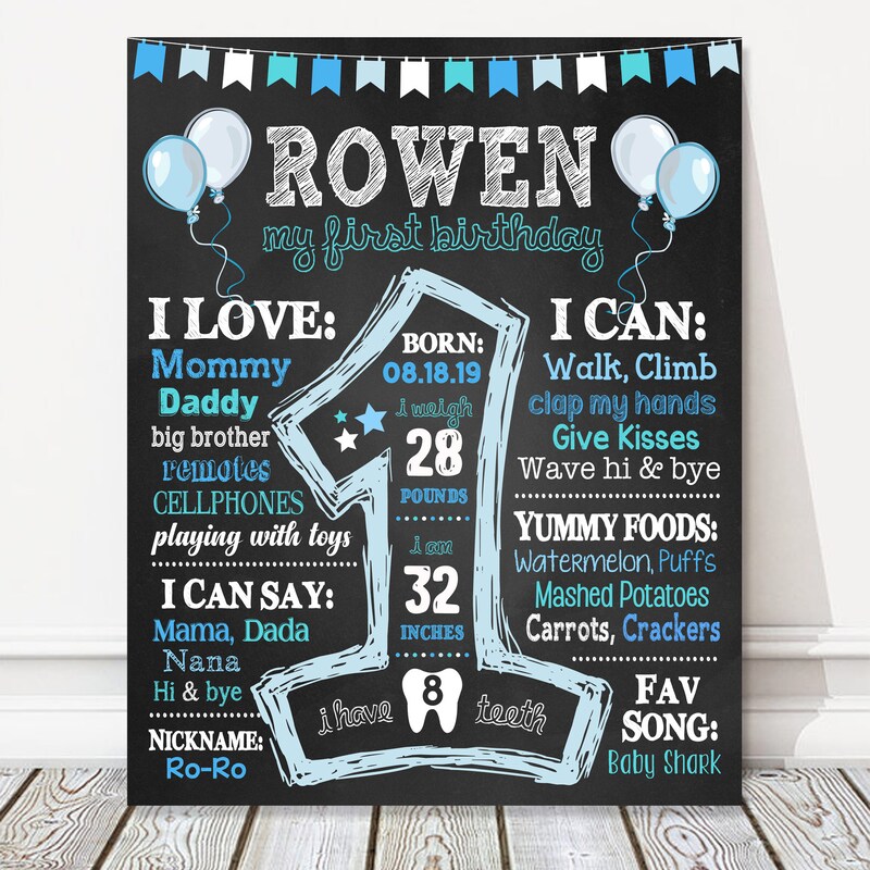 1st Birthday Board - Etsy