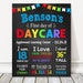 Printable Daycare First Day of School Chalkboard Sign, Child Care ...