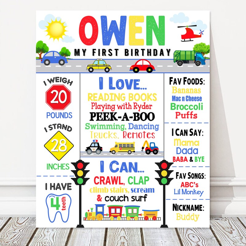 Transportation 1st Birthday - Etsy