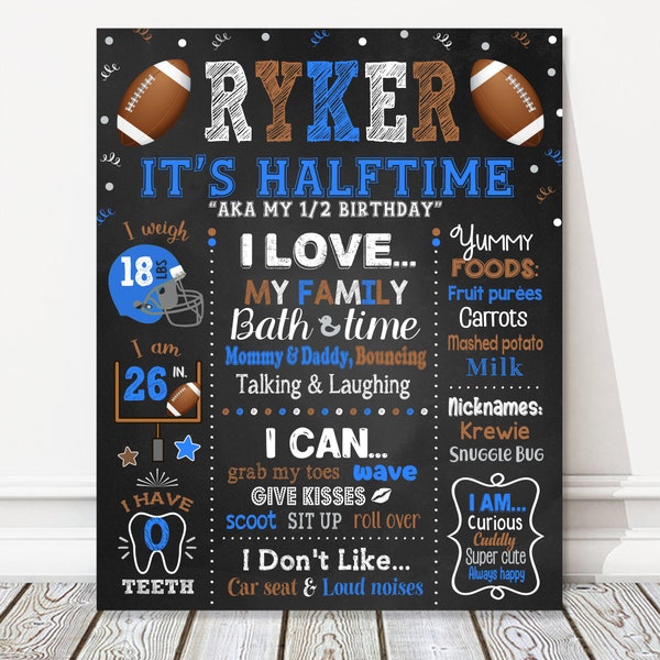 Halftime Half Birthday Sign - Etsy