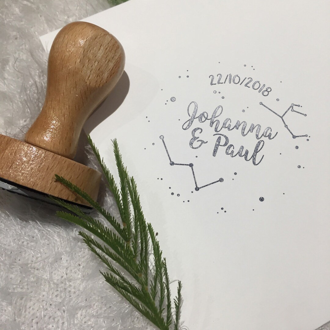 Customizable Names Wedding Wood Stamps - Etsy