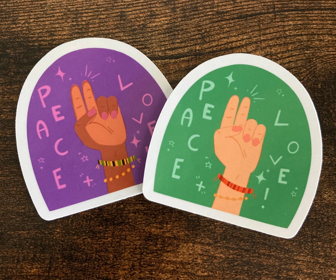 Peace Sign Stickers - Etsy