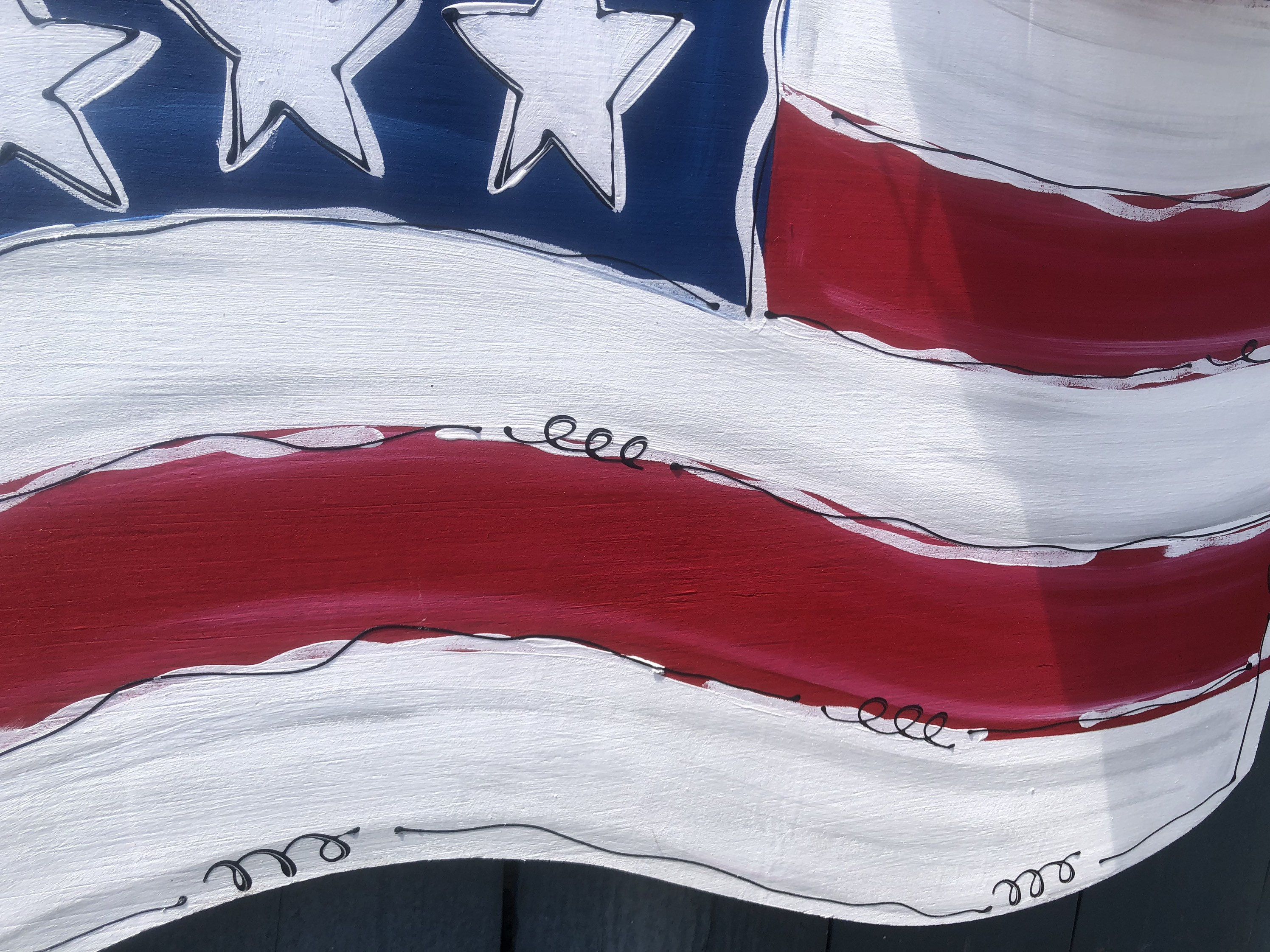 Memorial Day American Flag Door Hanger USA Fourth of July | Etsy