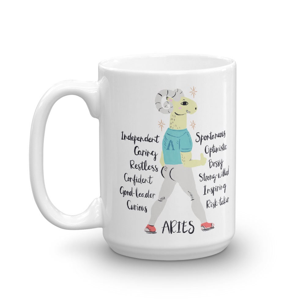 Funny zodiac horoscope zodiac mug Aries mug Aries animal | Etsy