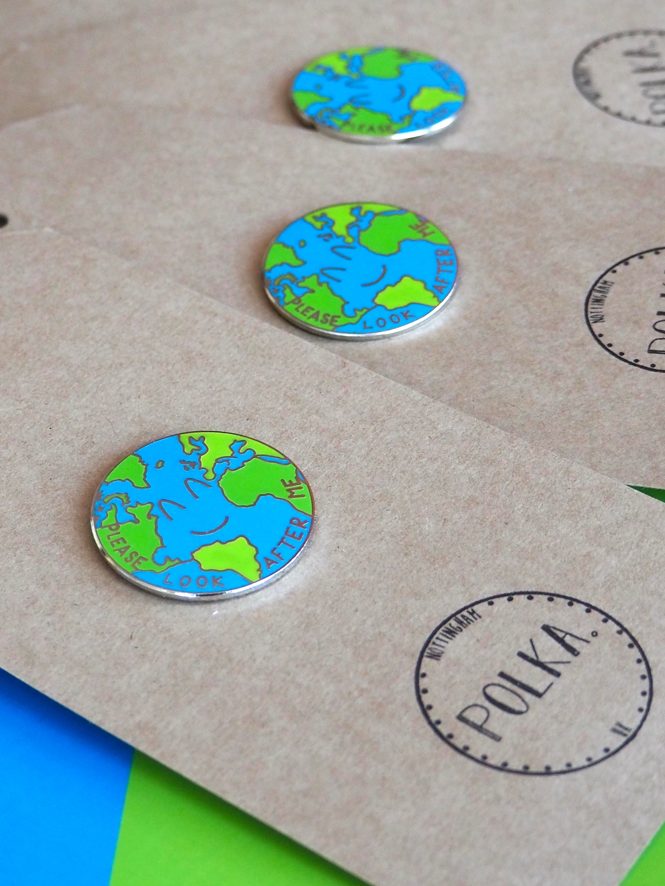 Protect the Planet Pin, Please Look After Me, Earth Enamel Pin. Zero ...