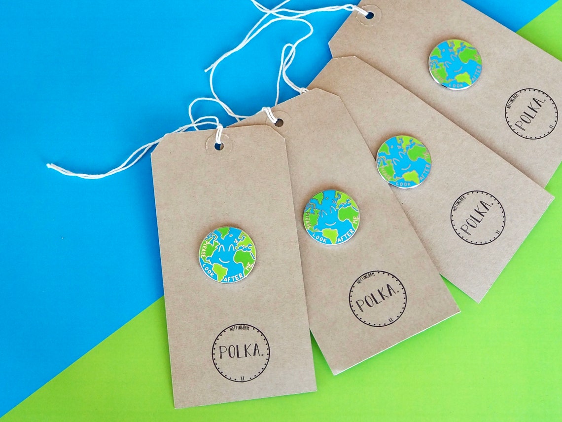 Protect the Planet Pin, Please Look After Me, Earth Enamel Pin. Zero ...
