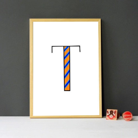 Bunter Buchstabe T
