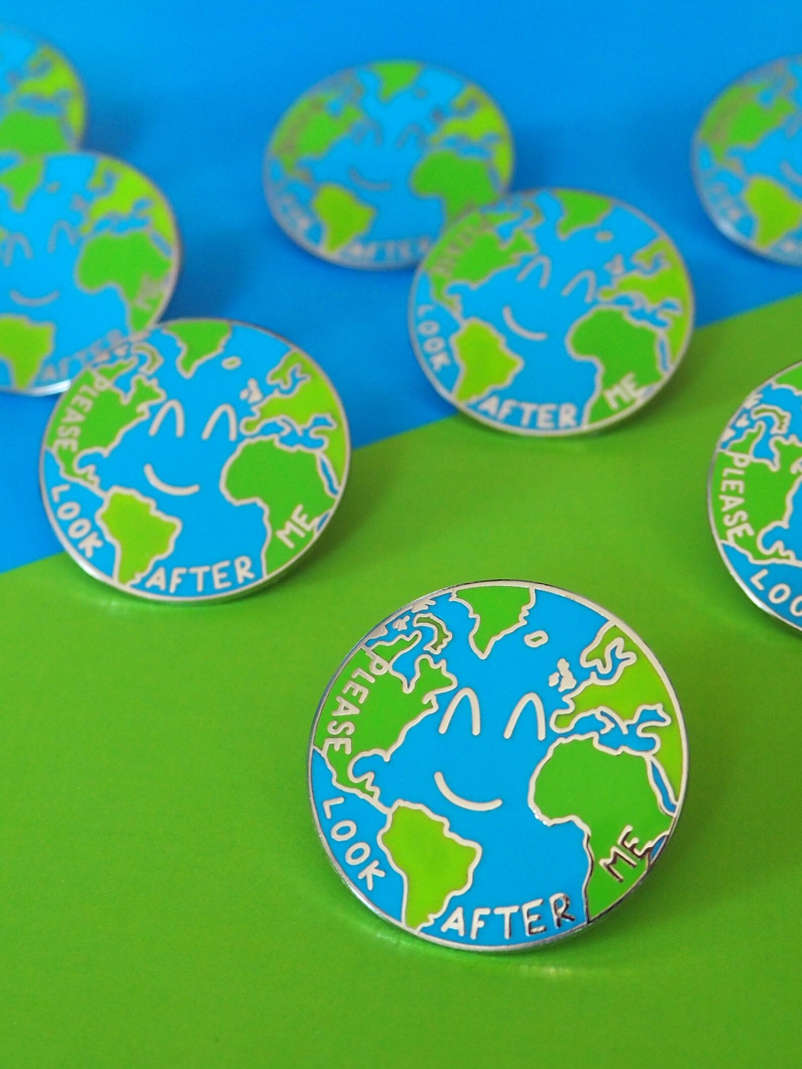 Protect the Planet Pin, Please Look After Me, Earth Enamel Pin. Zero ...