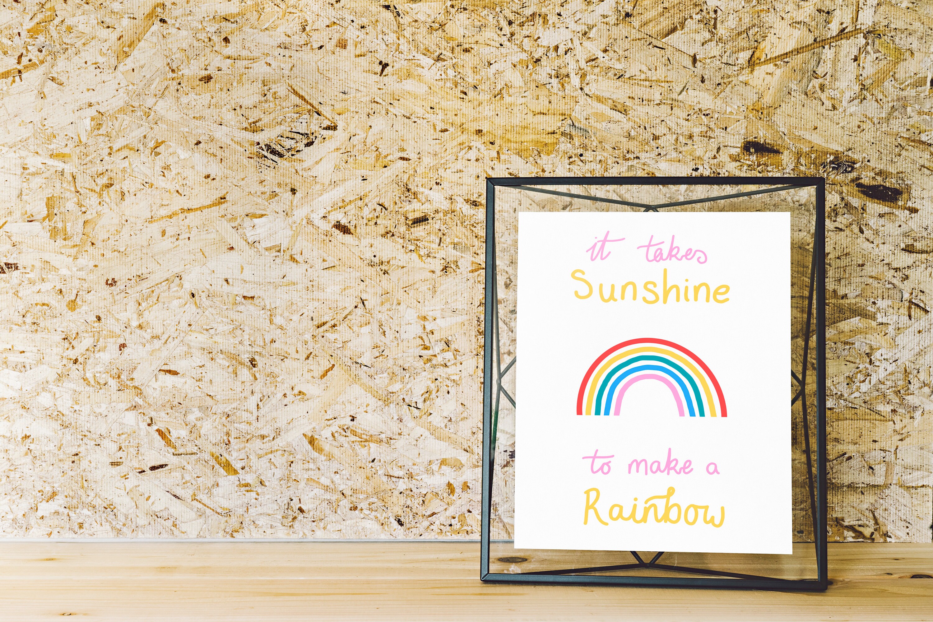 It Takes Sunshine to Make a Rainbow, A5 Print, Art, Wall Art, Desk Art ...