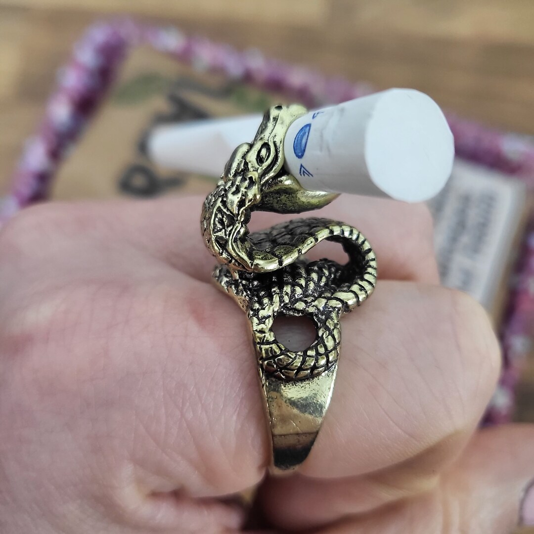 Snake Cig Holder Ring Ladies Men's Ring - Etsy