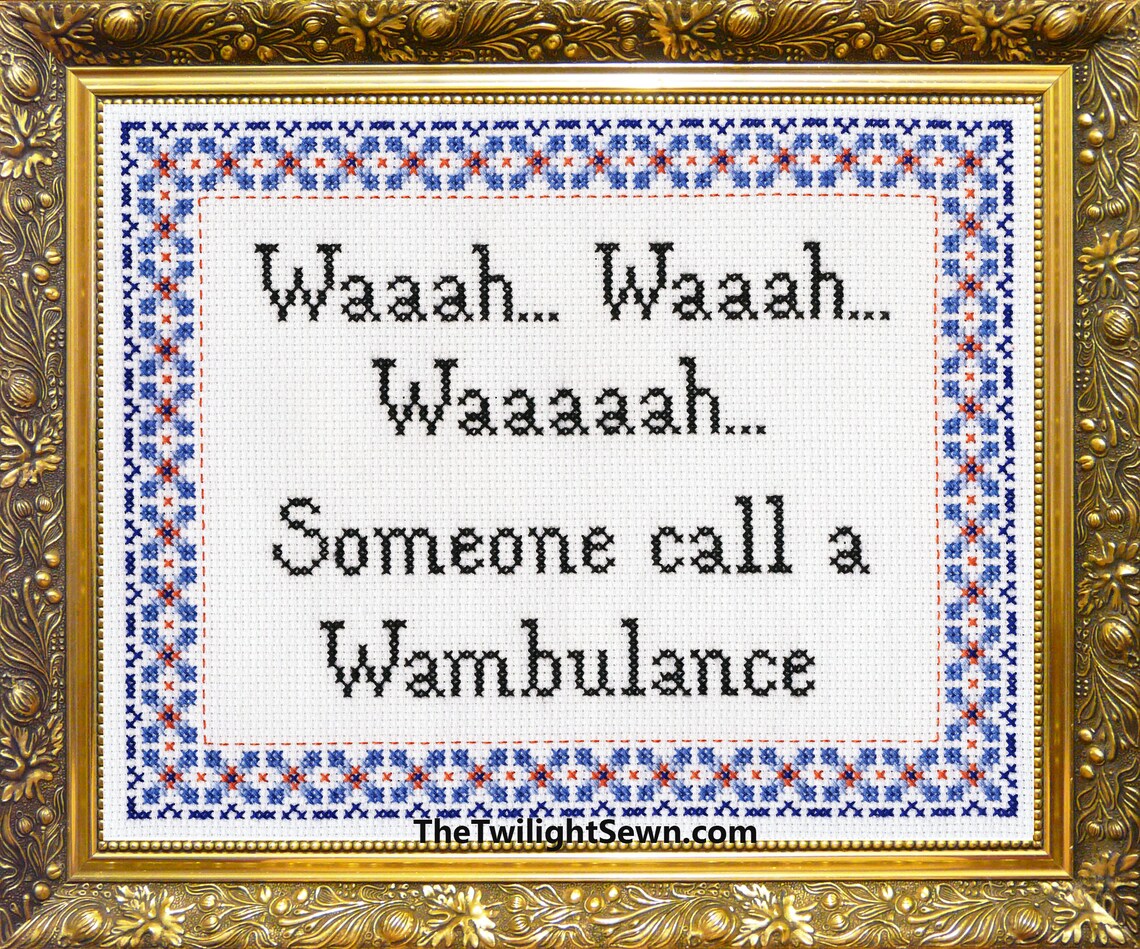 Someone Call a Wambulance Cross Stitch Pattern .pdf Download - Etsy Canada
