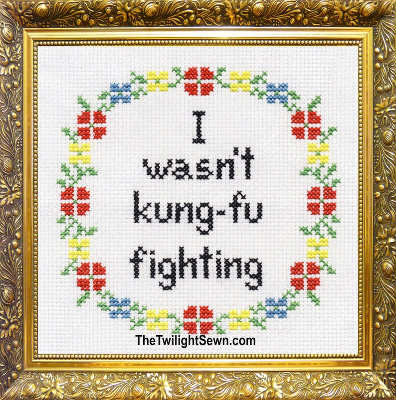 I Wasn't Kung-fu Fighting Cross Stitch Pattern .pdf - Etsy New Zealand
