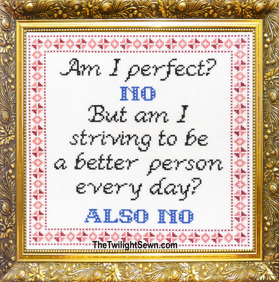 Am I Perfect No. but Am I Striving to Be a Better Person Every Day Also ...