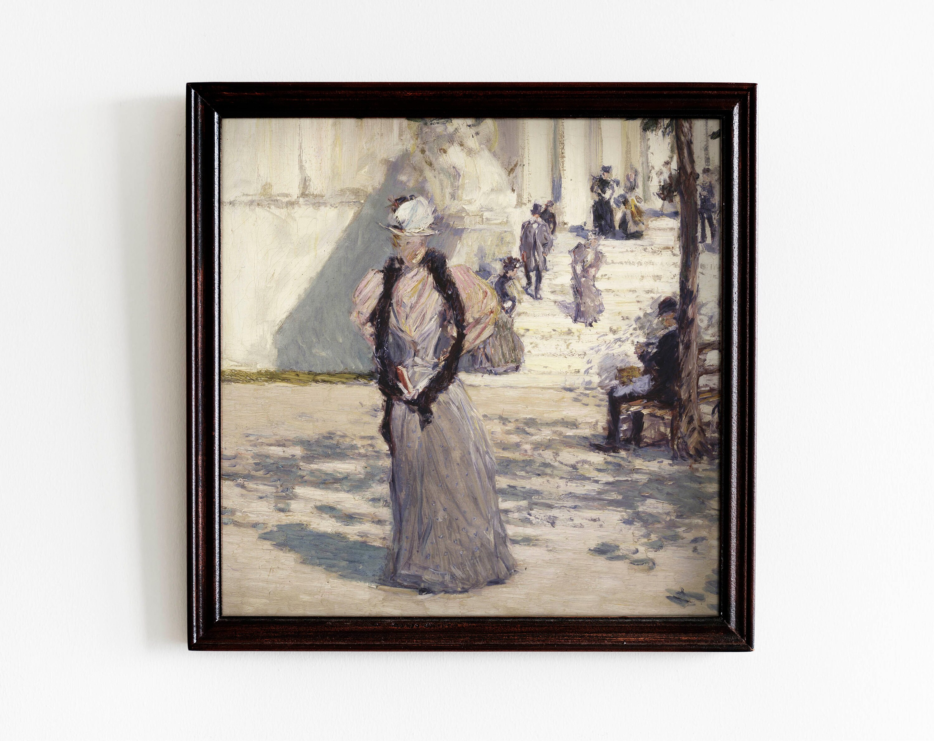 Woman Walking Oil Painting Wall Art Digital Vintage Wall Art | Etsy
