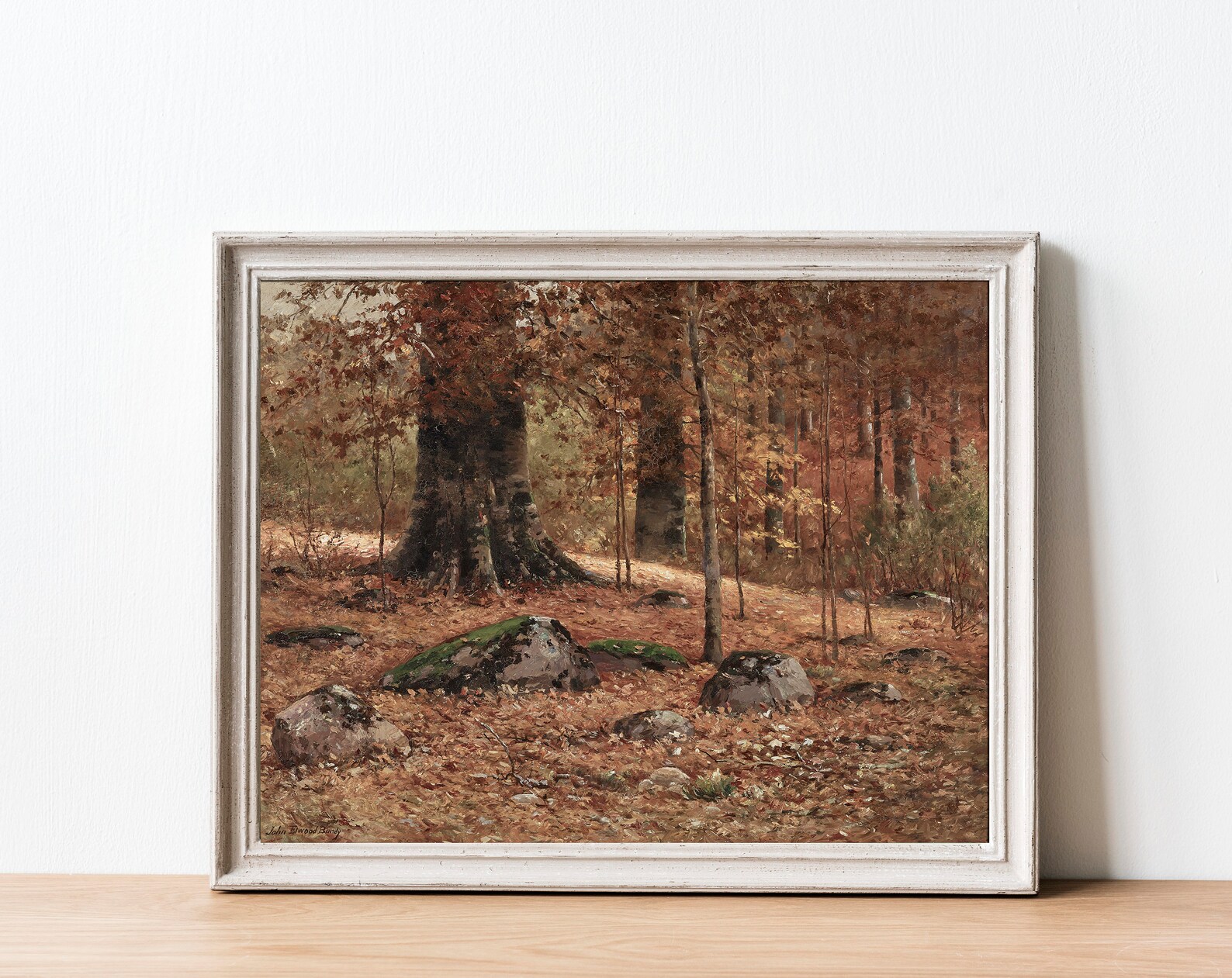 Beech Tree Woodland Autumn Landscape Fall Landscape Vintage Digital ...