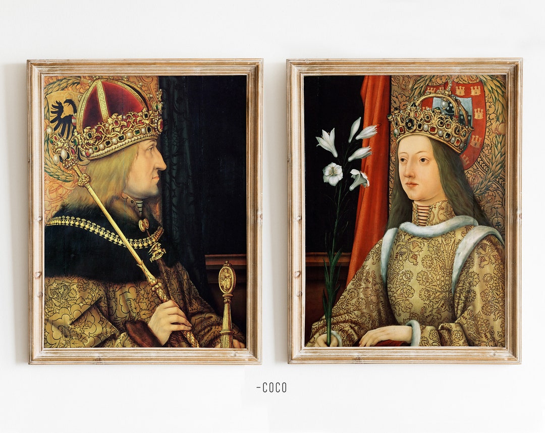 Holy Roman Emperor and Empress Portrait Vinntage Digital Wall Art Old ...