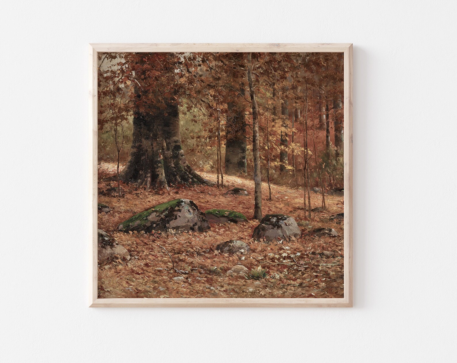 Beech Tree Woodland Autumn Landscape Fall Landscape Vintage Digital ...