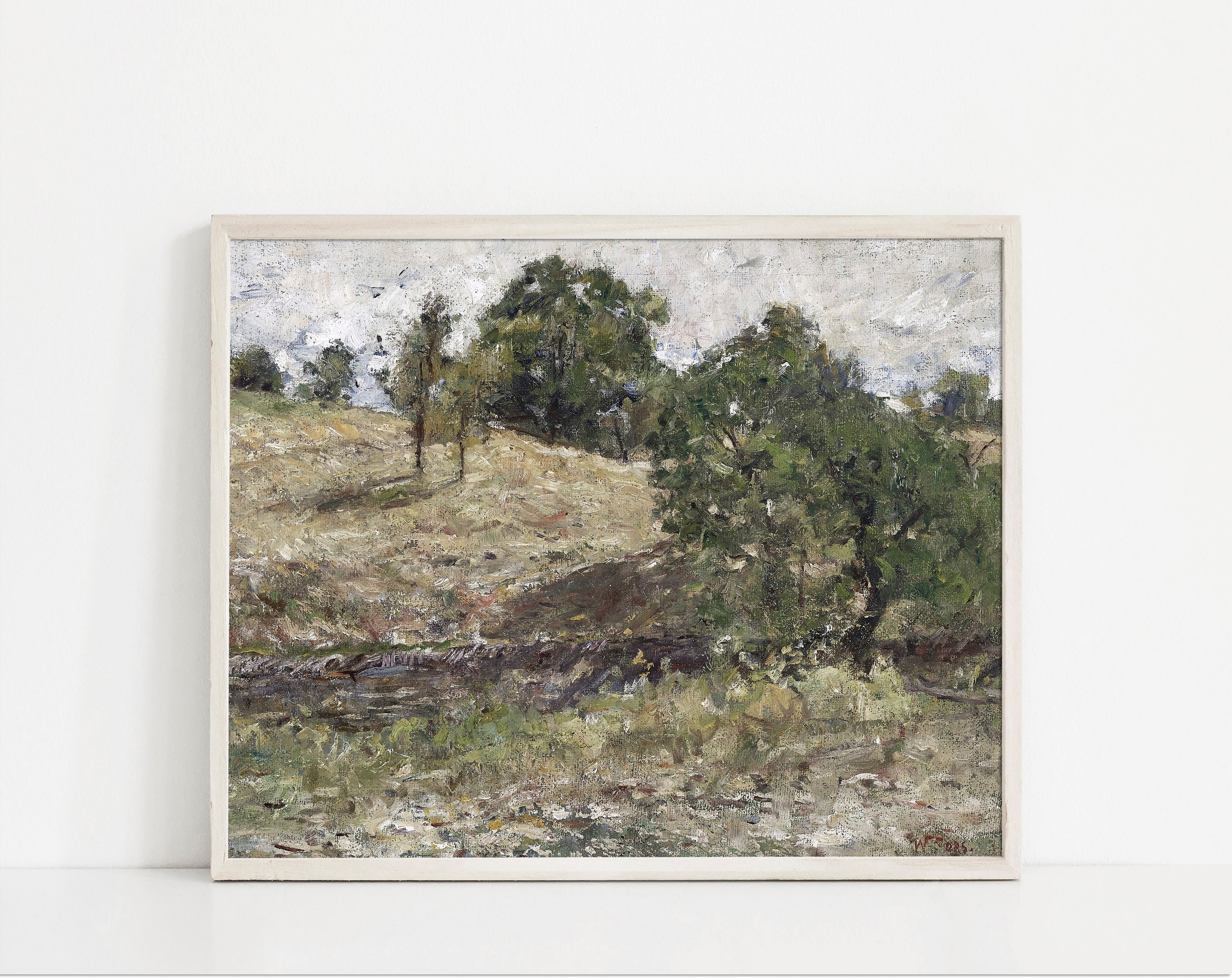 Indiana Landscape Oil Painting Wall Art Vintage Digital Wall - Etsy