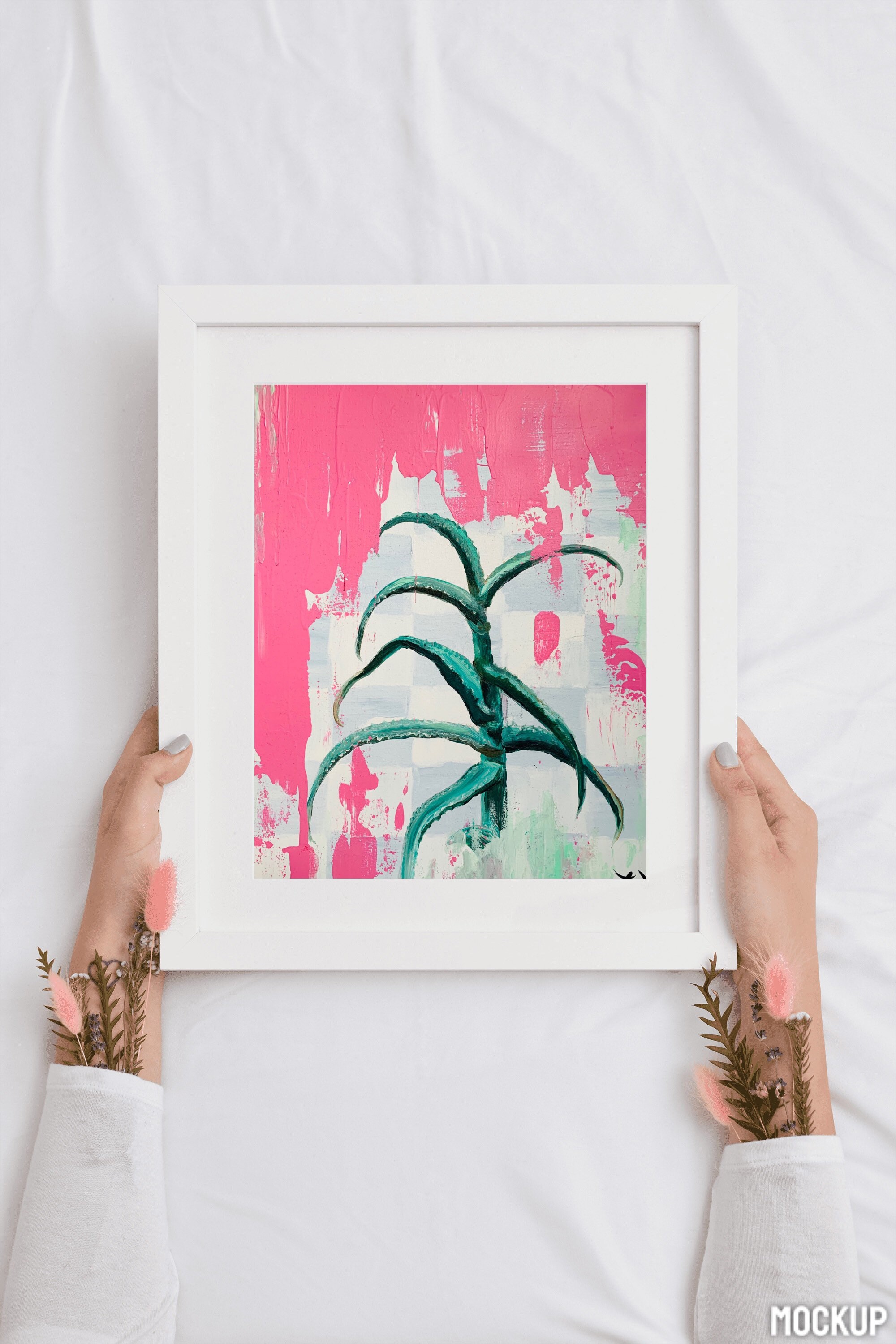 Aloe Vera Art Acrylic Painting on Canvas, Wall Art, Pop-art, Modern Art ...