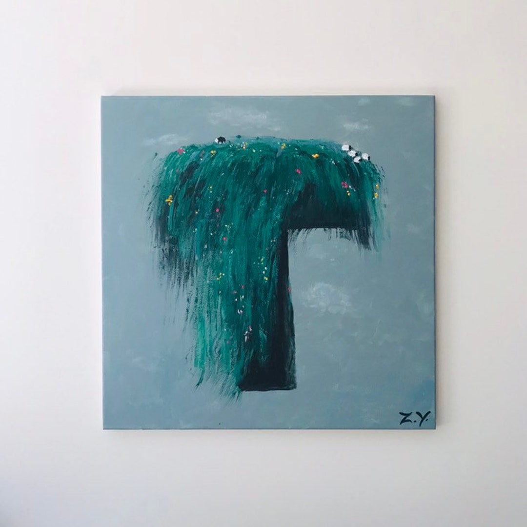 Custom Initial, Floral Letter Wall Art, Printable Letter, Monogramed ...