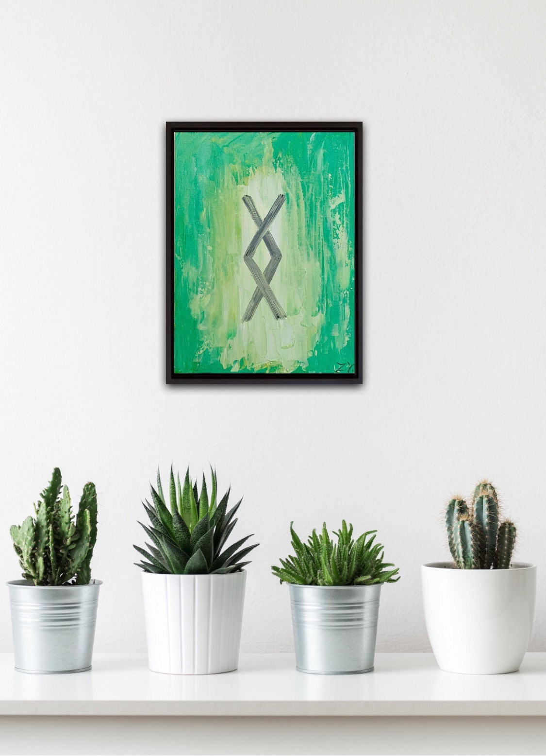 ᛝ Runa Ingwaz Original Acrylic Painting on Canvas. Runology Art ...