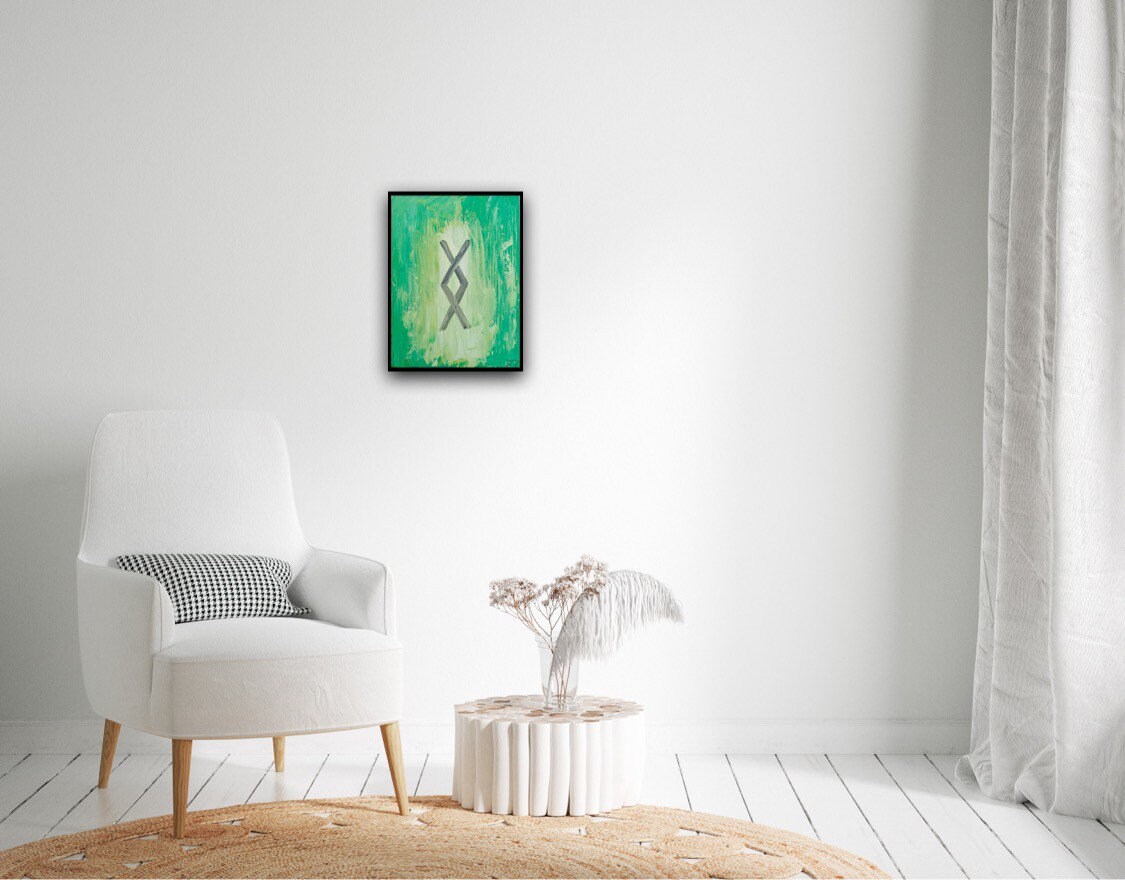 ᛝ Runa Ingwaz Original Acrylic Painting on Canvas. Runology Art ...