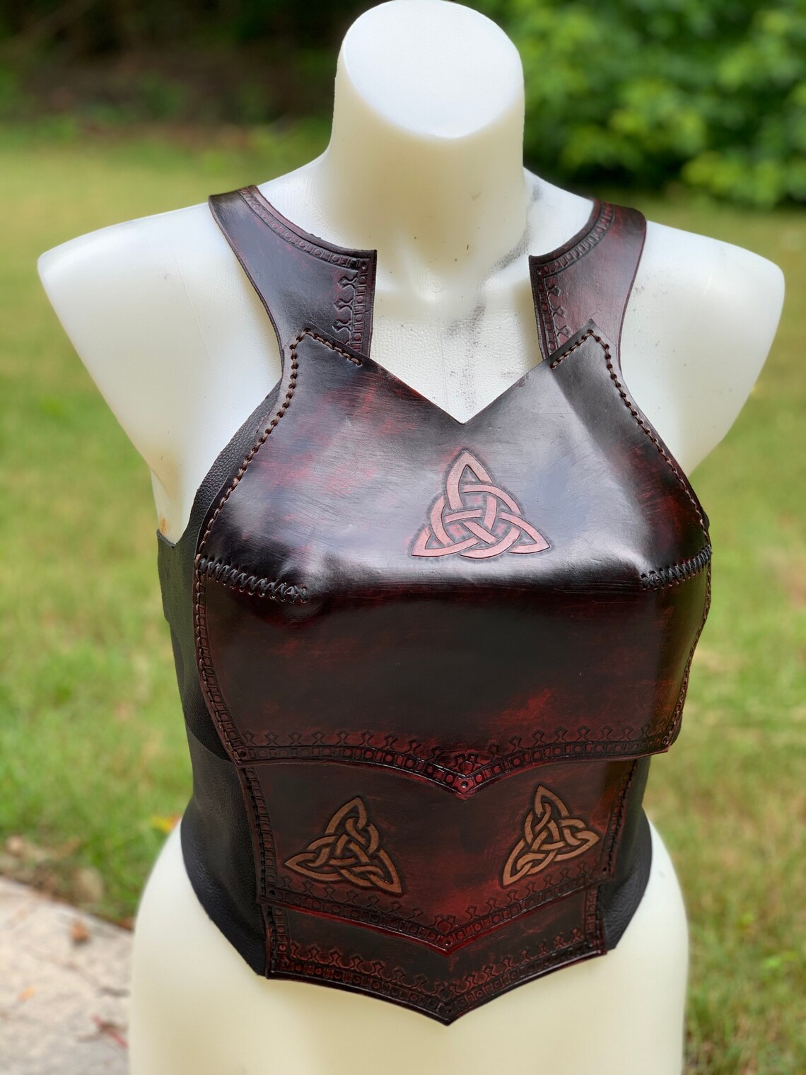 Women’s Celtic Leather Bodice - Etsy