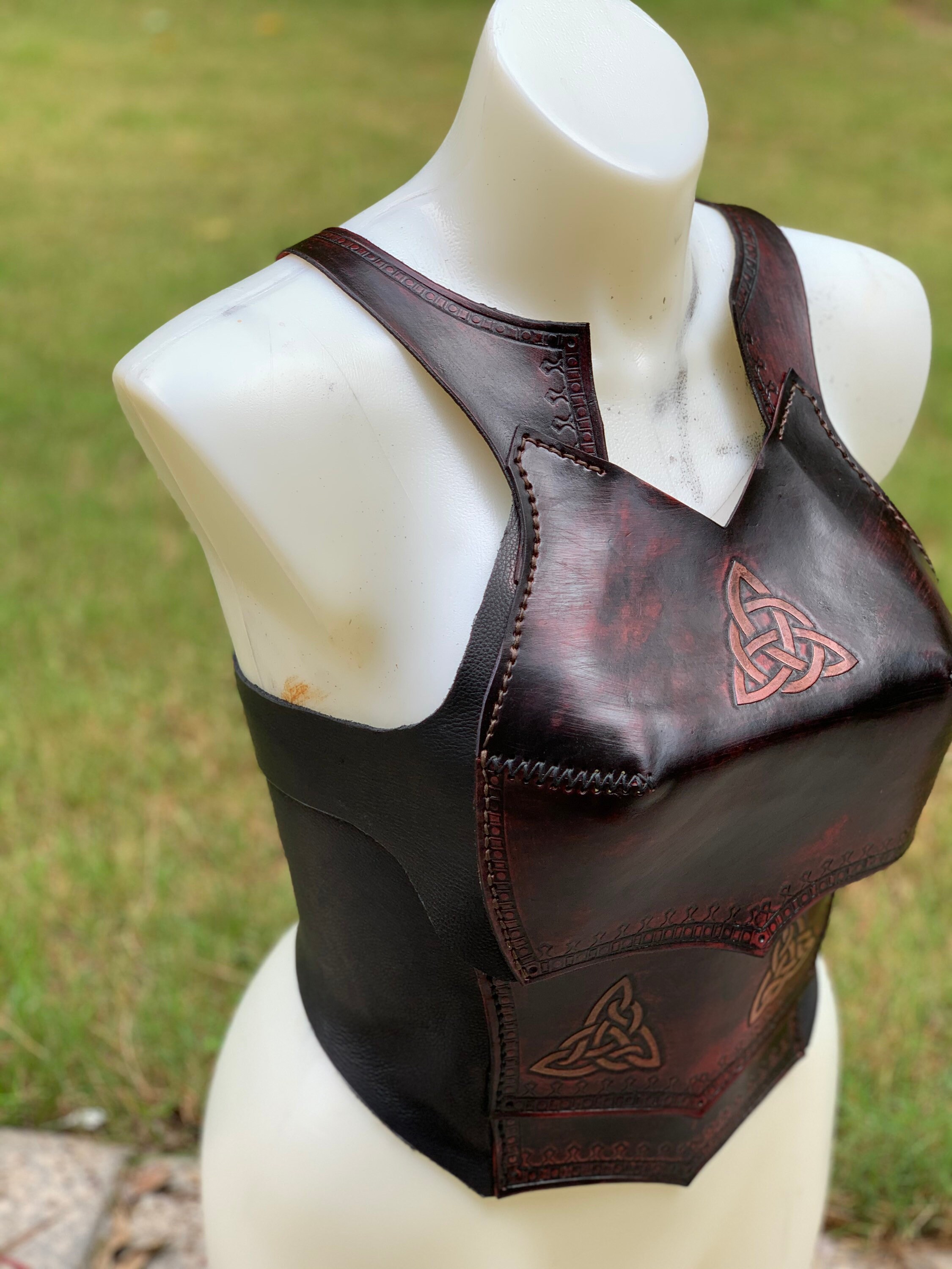 Women’s Celtic Leather Bodice - Etsy