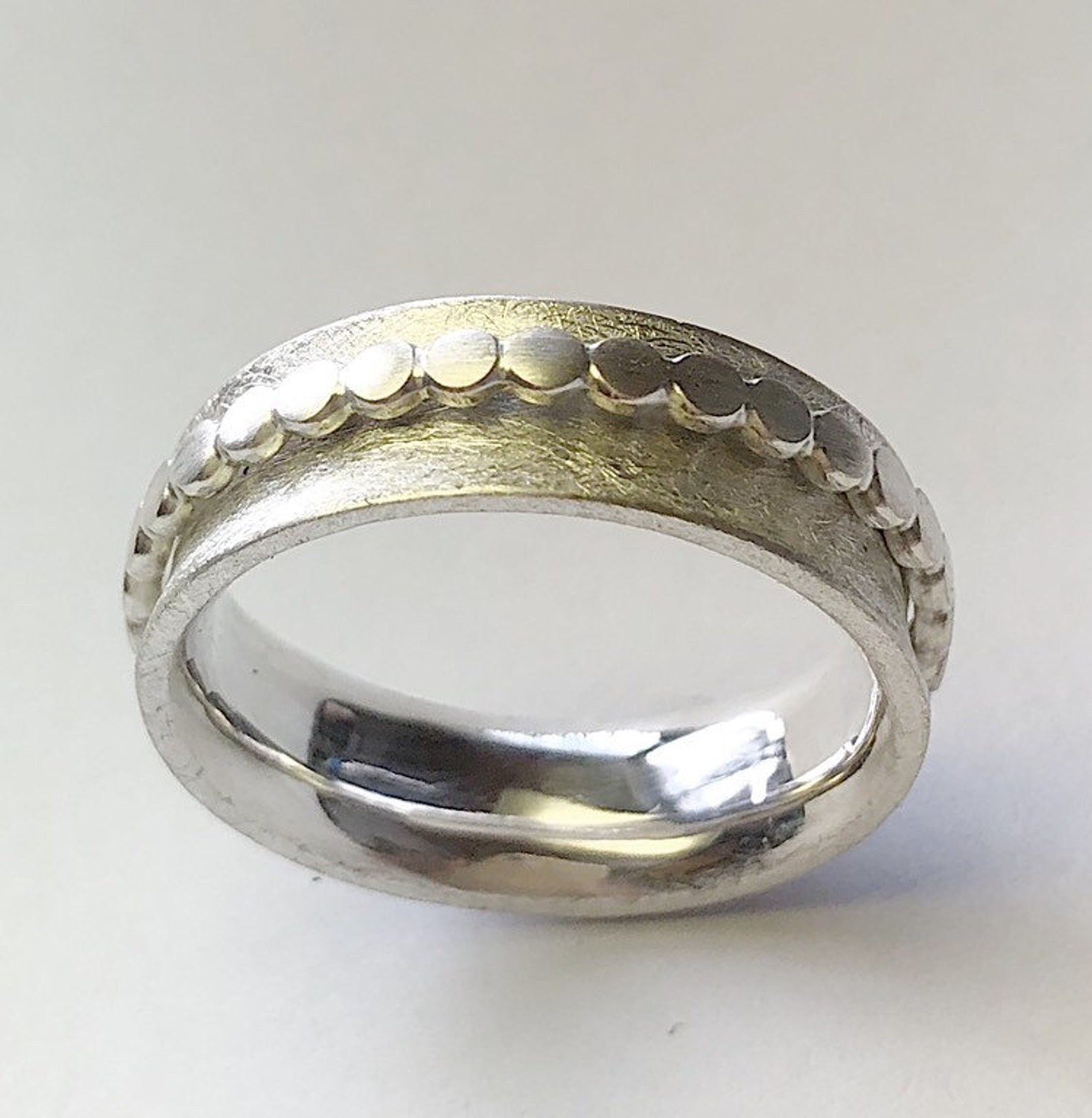 Turning ring with ball ring goldsmithwork silver handmade | Etsy